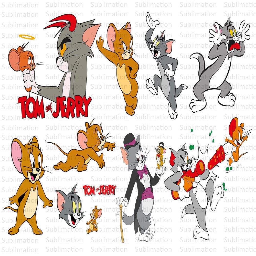 Tom and Jerry SVG Bundle, Cartoon SVG Cut File, Clipart, Silhouette ...
