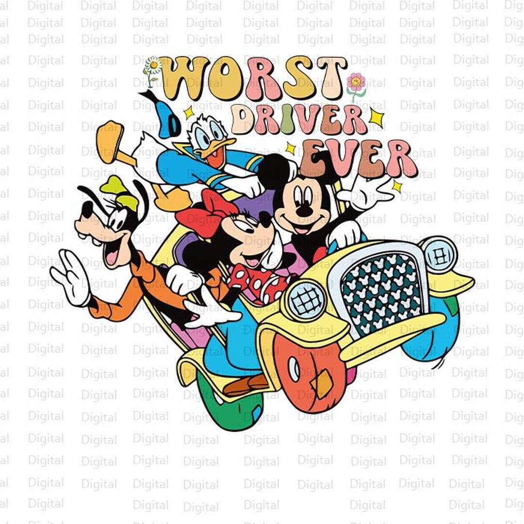 Worst Driver Ever SVG, Nostalgie Cartoon Cut File, Digital Download ...