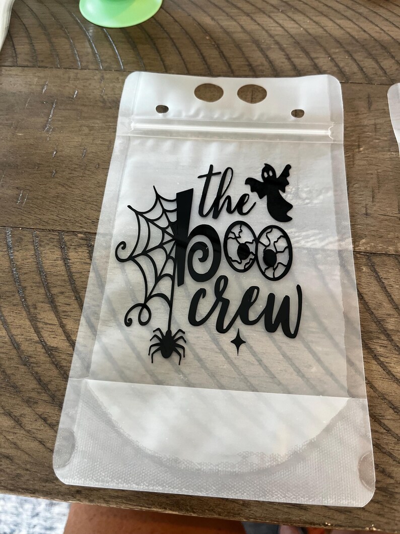 The Boo Crew Halloween Drink Pouch set of 6 - Etsy