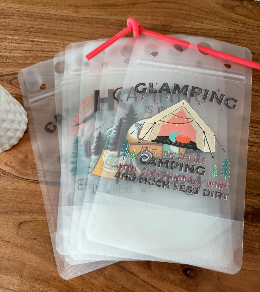 Camping Drink Pouches [set of 6] | Glamping | Party Supplies | Girls ...