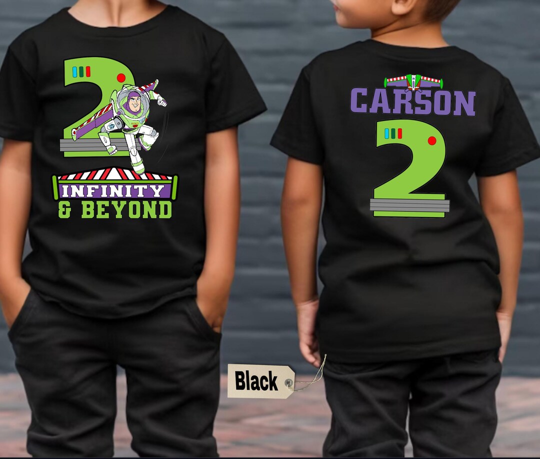 Buzz Two Infinity and Beyond Birthday T-shirt, Toy Story Theme Party ...