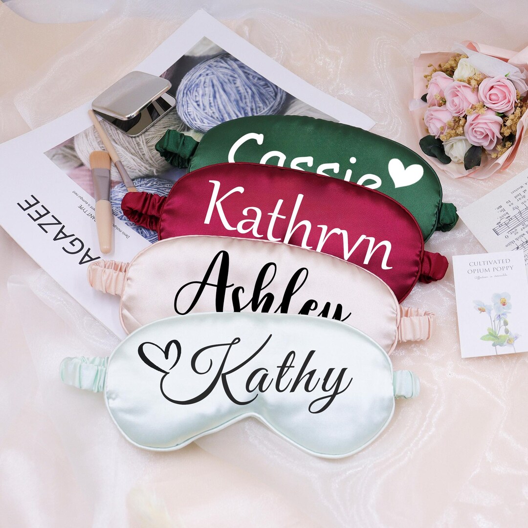 Personalized Sleep Eye Mask, Custom Sleep Mask Bridesmaid Gift, Custom ...