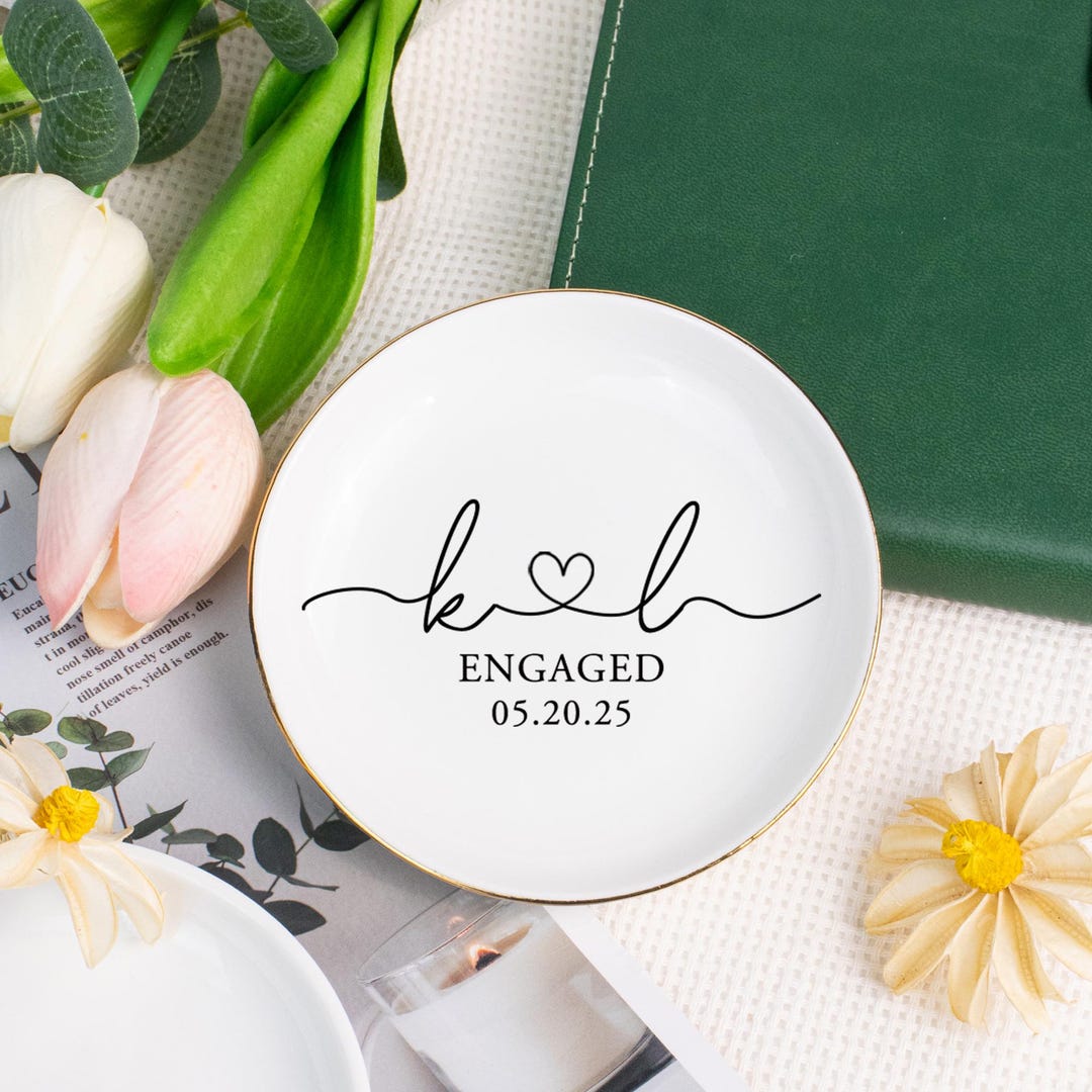 Custom Engagement Ring Dish, Personalized Ring Dish, Wedding Ring Dish ...