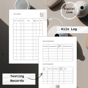 Printable Pottery Journal, Pottery Guide, Ceramics Journal, Kiln Log ...