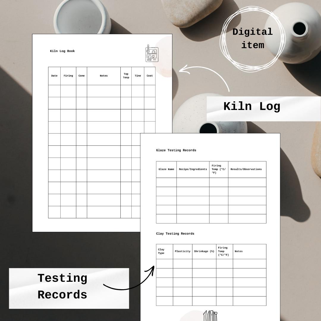 Printable Pottery Journal, Pottery Guide, Ceramics Journal, Kiln Log ...
