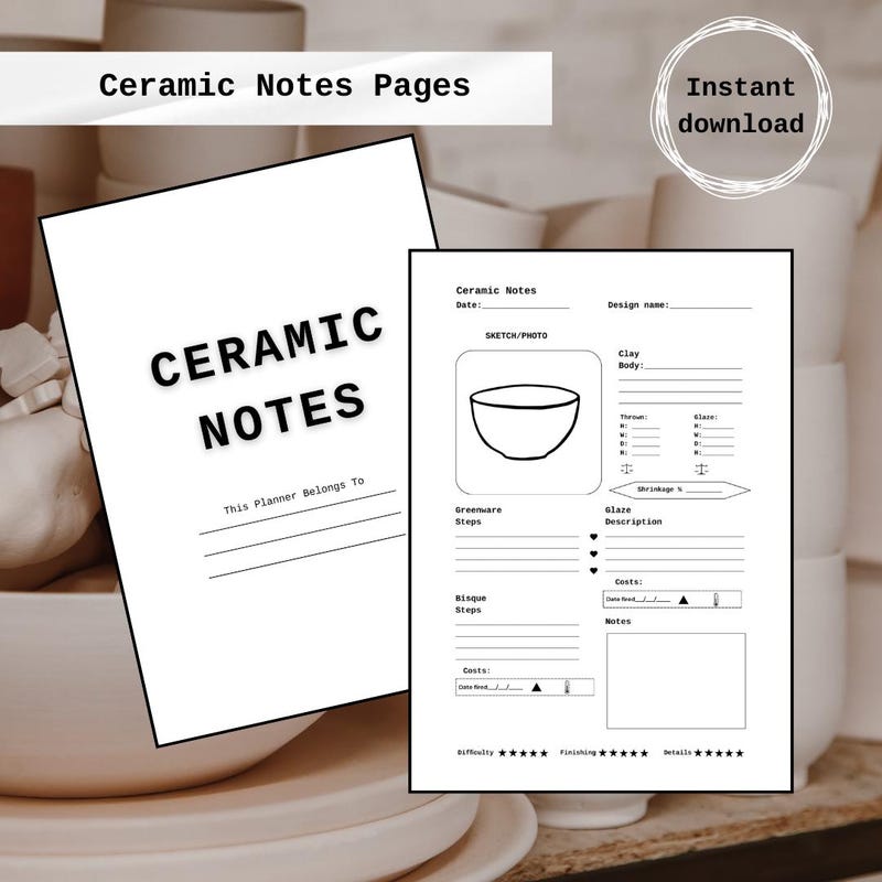 Pottery Notebook - Etsy