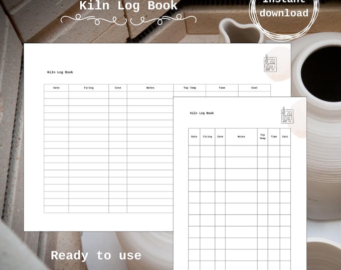 Kiln Log Printable Template, Ceramic Artist Tool, Digital Download ...