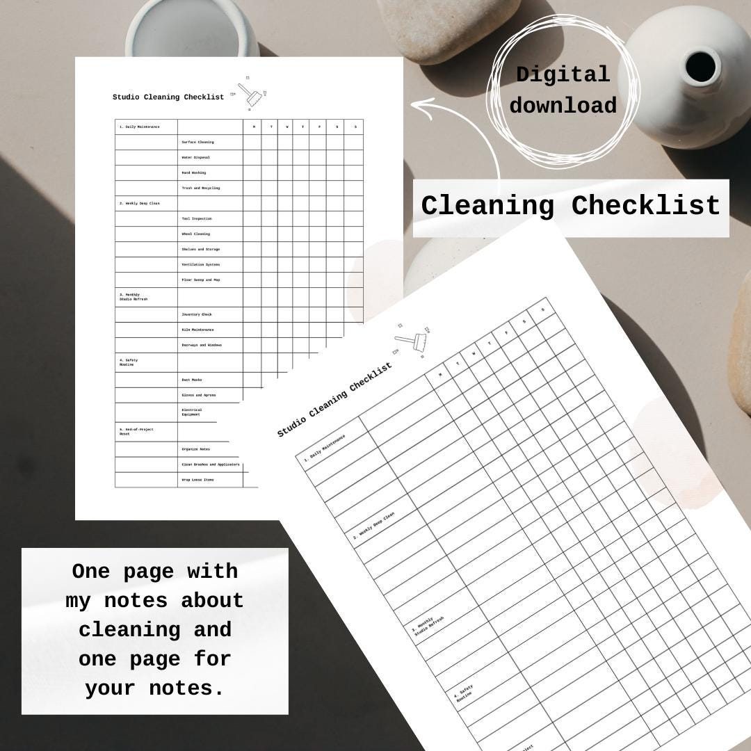 Printable Pottery Journal, Pottery Guide, Ceramics Journal, Kiln Log ...