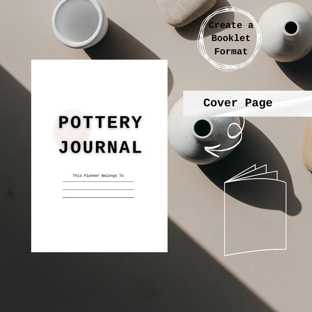 Printable Pottery Journal, Pottery Guide, Ceramics Journal, Kiln Log ...