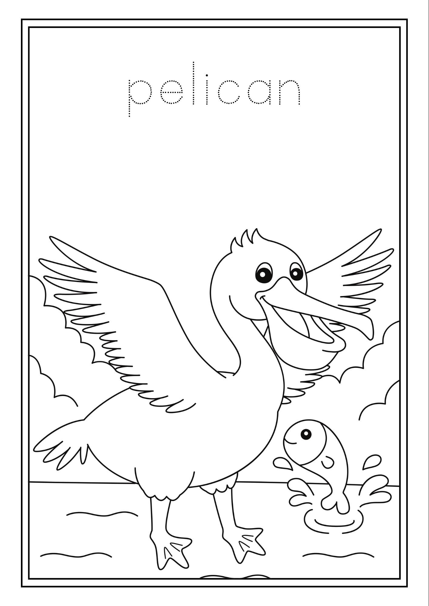 Animal Coloring Pages Set of 50+ Pages Aestehtic Printable and Alphabet ...