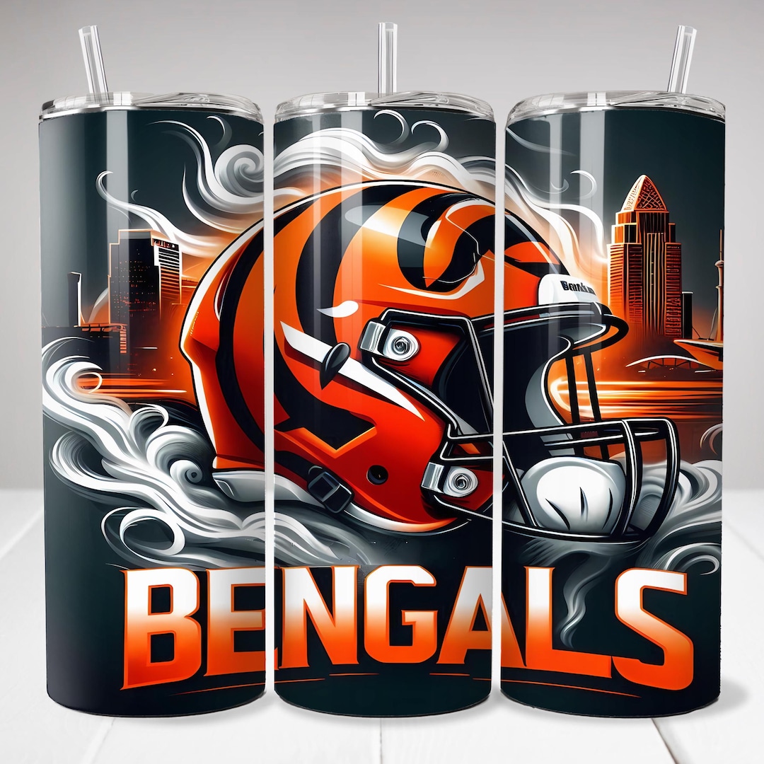Bengal 20oz Skinny Tumbler Wrap PNG, Sport 20oz Tumbler PNG, Mascot ...