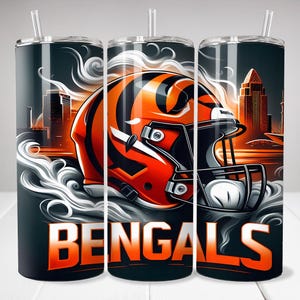 Bengal 20oz Skinny Tumbler Wrap PNG, Sport 20oz Tumbler PNG, Mascot Sublimation Tumbler PNG ...