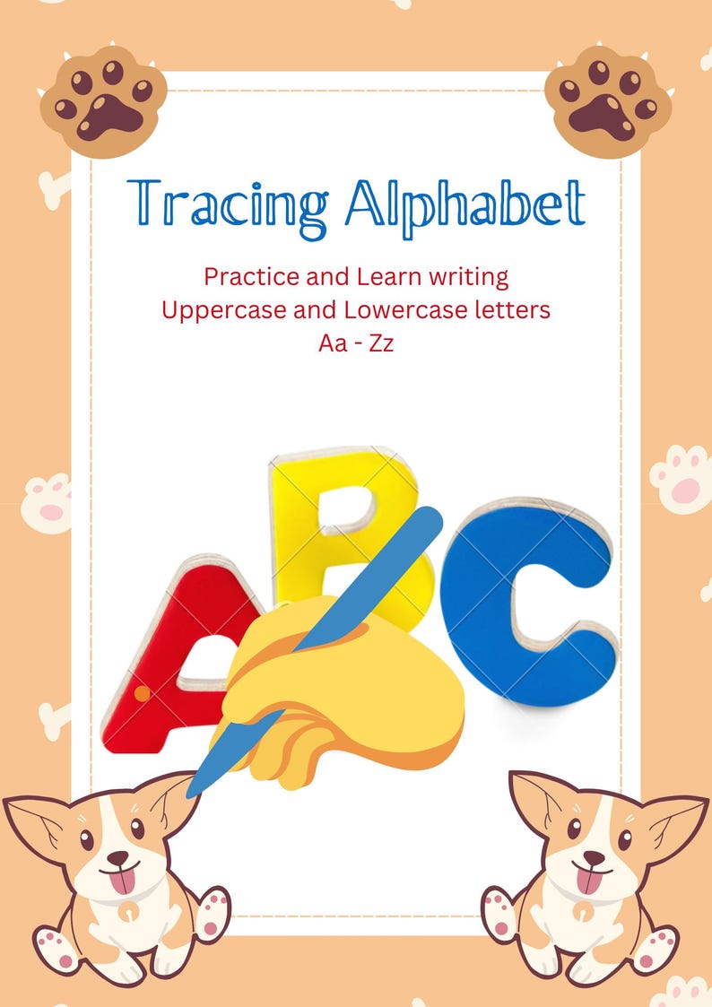 Tracing Uppercase and Lowercase Letters for Kids - Alphabets From Aa to ...