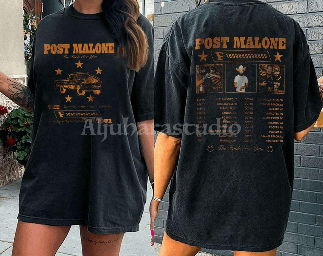 Post Malone F1 Trillion Tour 2024 Shirt - Etsy