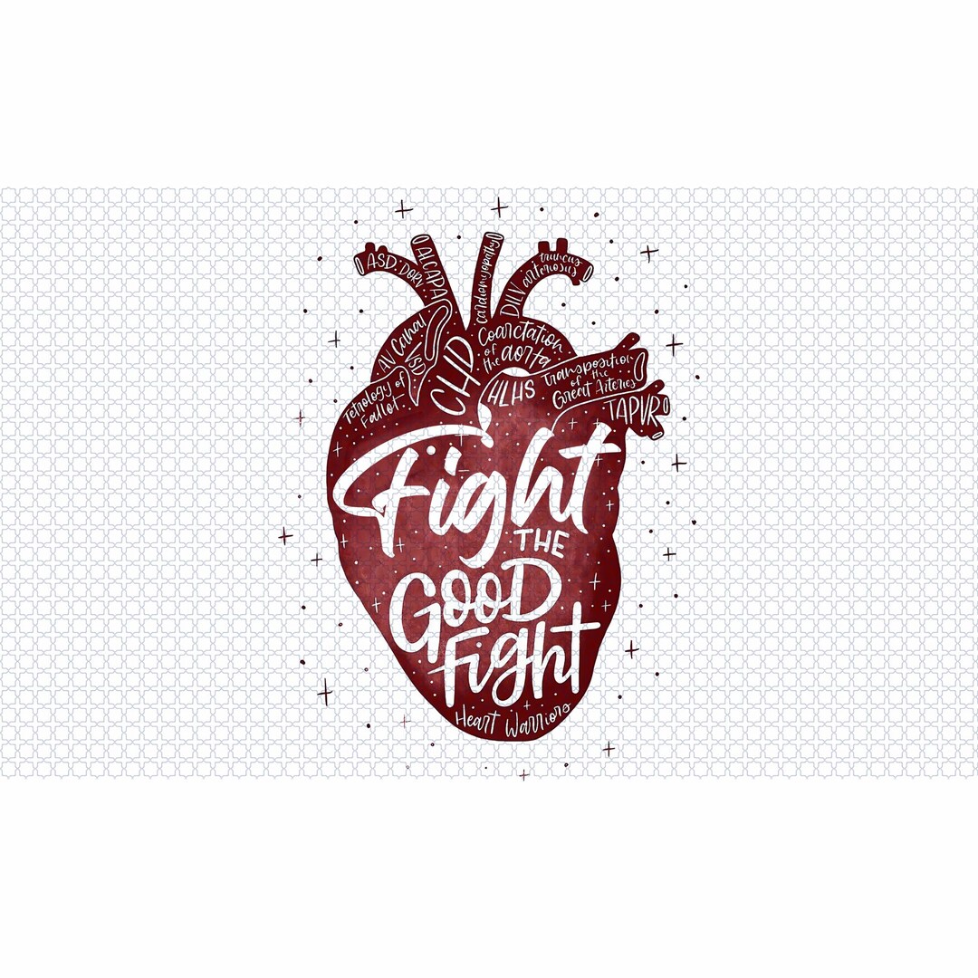 Heart Awareness PNG, Heart Health Digital File, in February We Wear Red ...