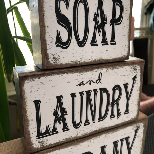 Wood Laundry Sign - Etsy
