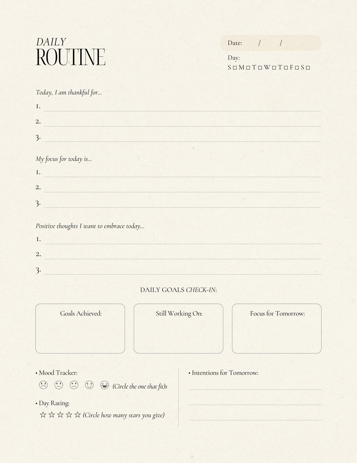 The Daily Routine Planner & Journal - Etsy