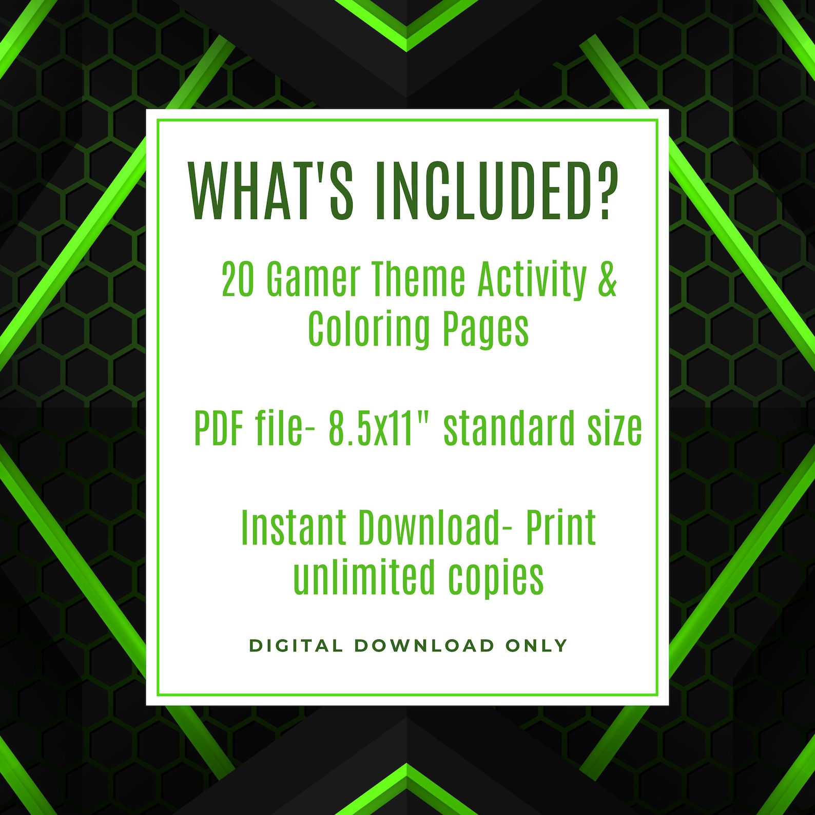 20 Gamer Activity and Coloring Pages, Printable Activity Sheets, Video ...