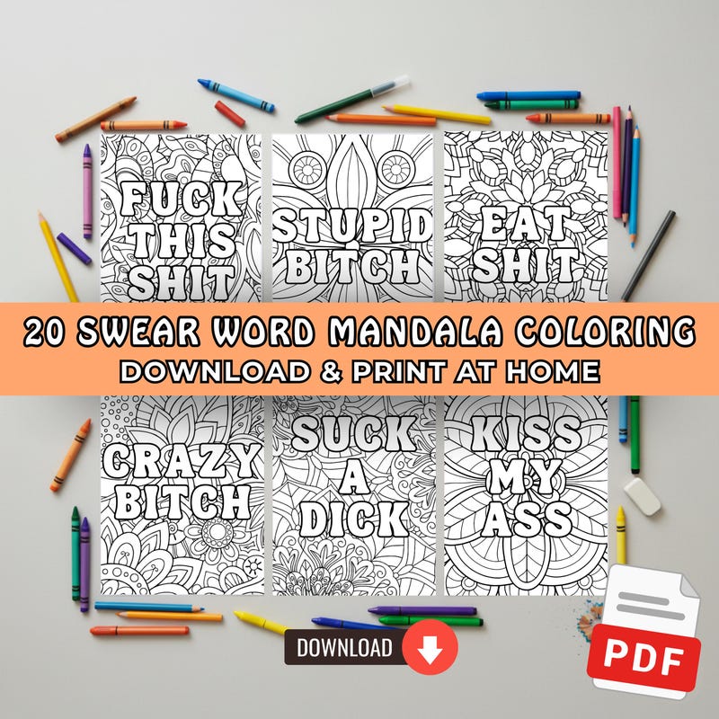Adult Cussing Coloring - Etsy