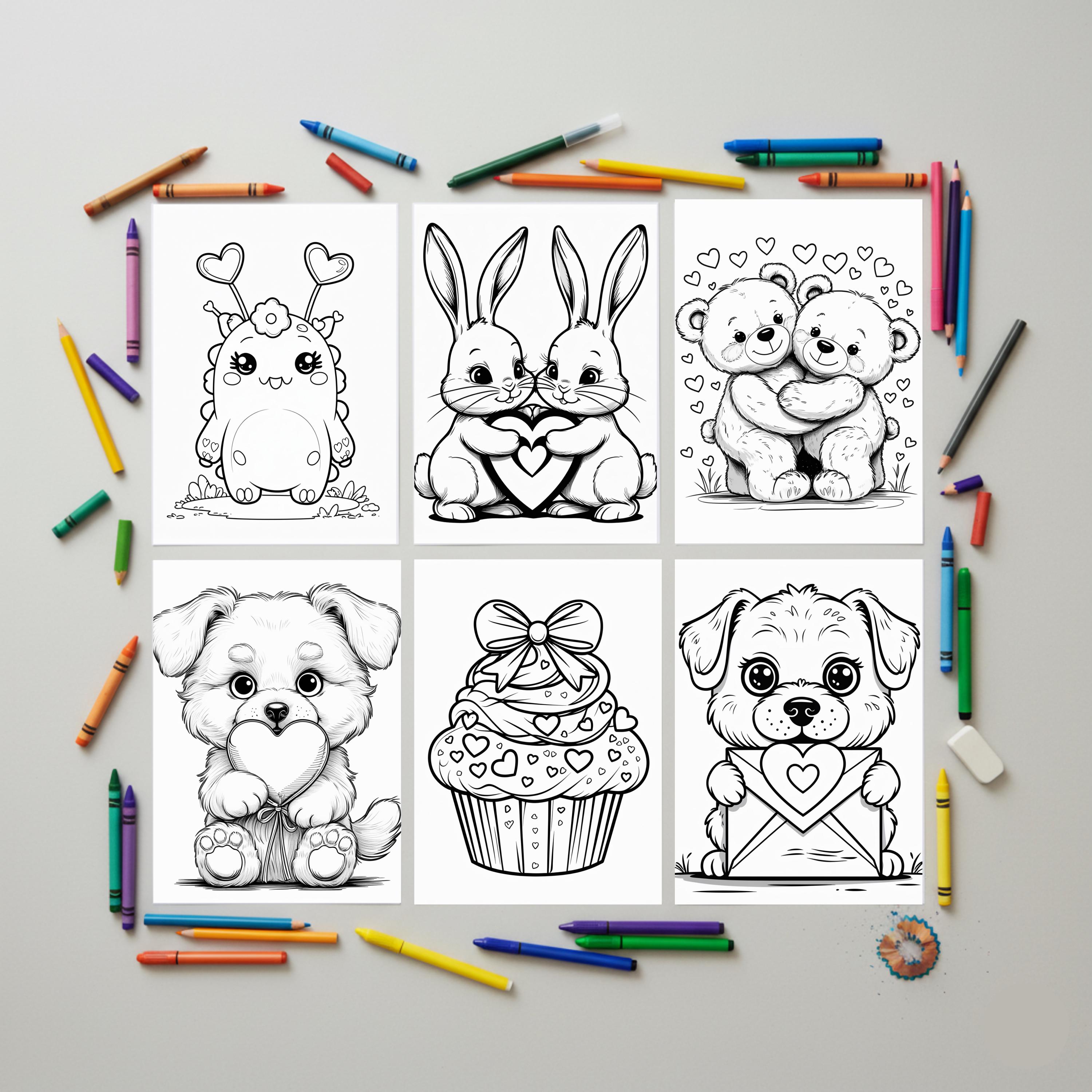 30 Valentines Day Coloring Pages for Kids, Printable Valentines ...