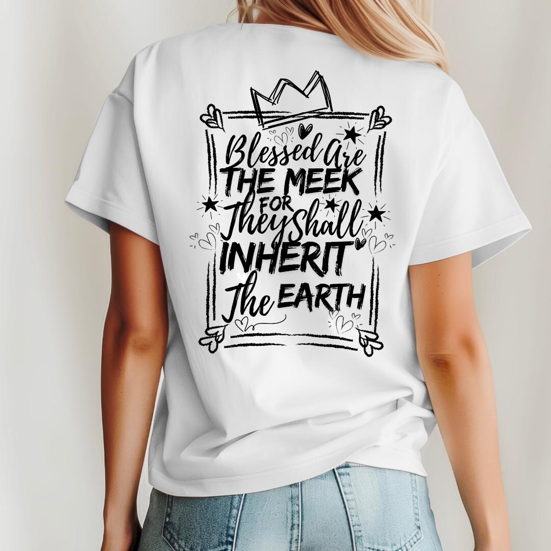 Blessed Are the Meek Png, Christian Shirts Png, Inspirational Png ...