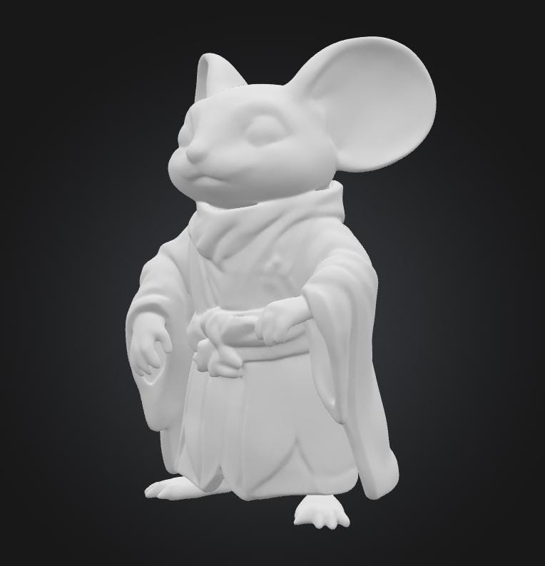 Mouse Monk DND Miniature 3D Print File - Etsy