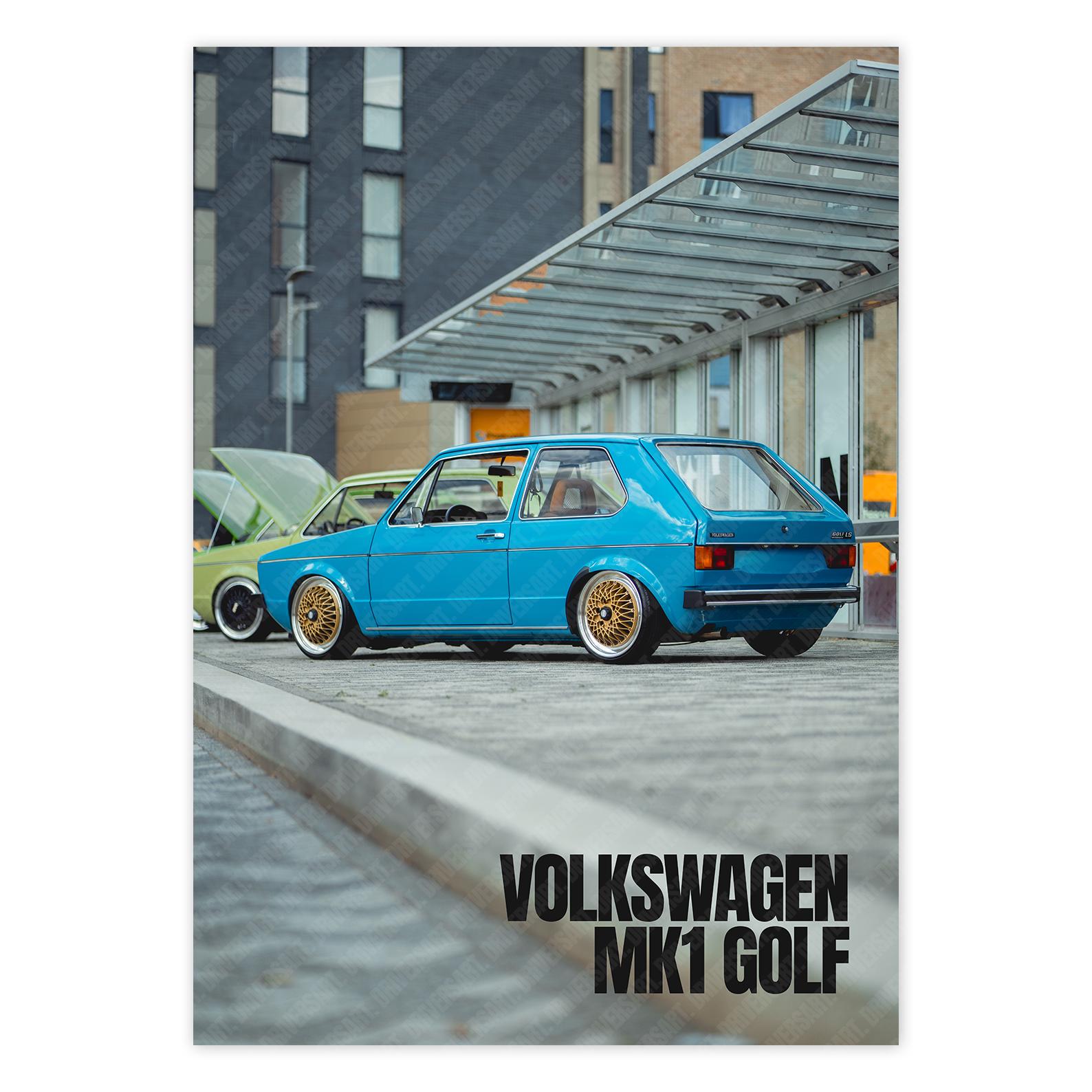 VW Mk1 Golf BBS Motorsport Stanced Poster Wall Art High Quality Decor ...