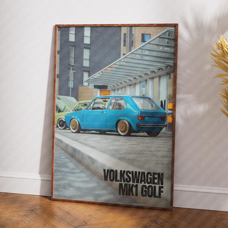 VW Mk1 Golf BBS Motorsport Stanced Poster Wall Art High Quality Decor ...