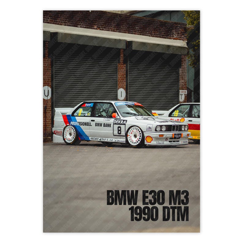 BMW E30 M3 DTM Steve Soper Motorsport Poster Wall Art High Quality ...