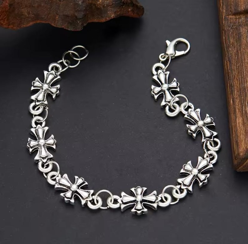 Handcrafted Chrome Hearts Style Bracelet Stainless Steel Jewelry for ...