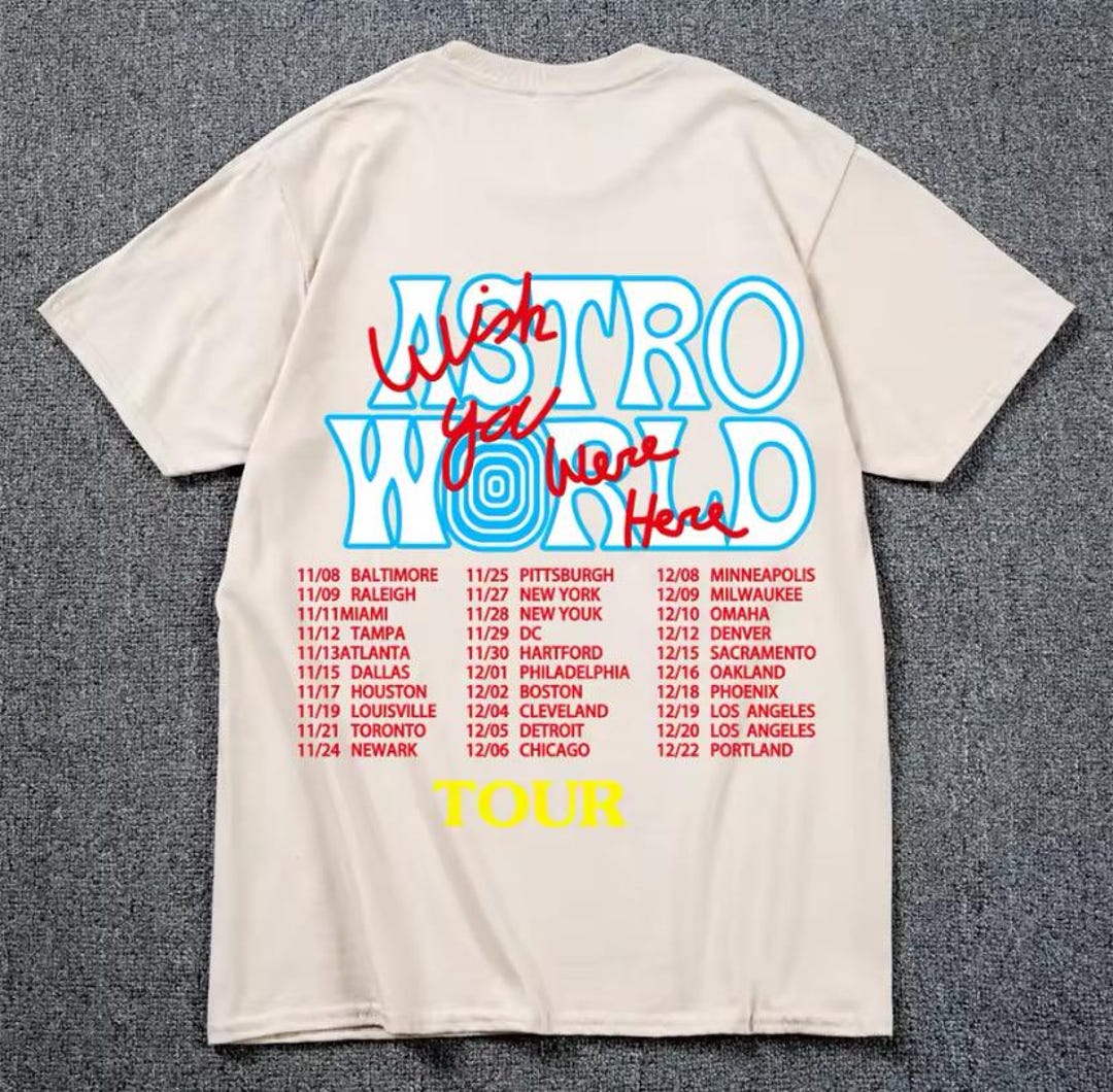 Travis Scott Astroworld T-shirt White - Etsy