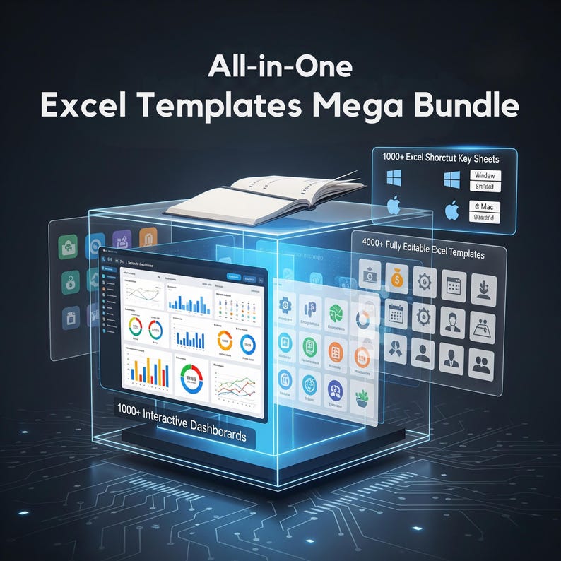 Excel Templates Mega Bundle: 4000+ Spreadsheets & Dashboards (digital ...