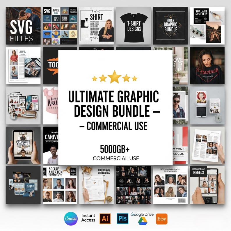 5000GB+ Ultimate Graphic Design Bundle | 100K+ Creative Assets | T ...