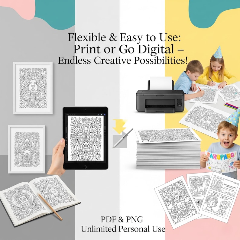 100,000+ Coloring Pages Mega Bundle | 450+ Digital Coloring Books ...