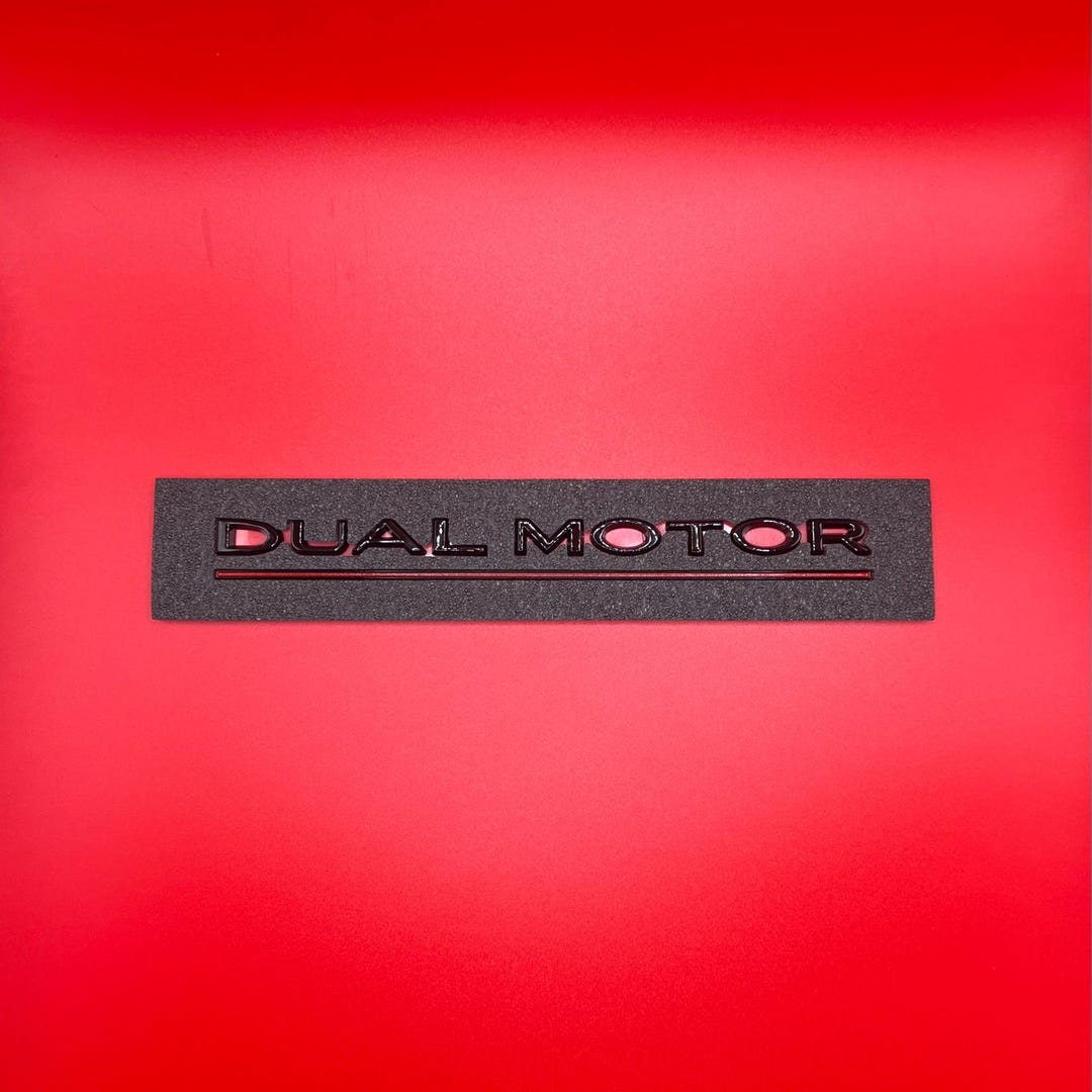 Tesla Model 3/Y Dual Motor Badge Emblem - Etsy