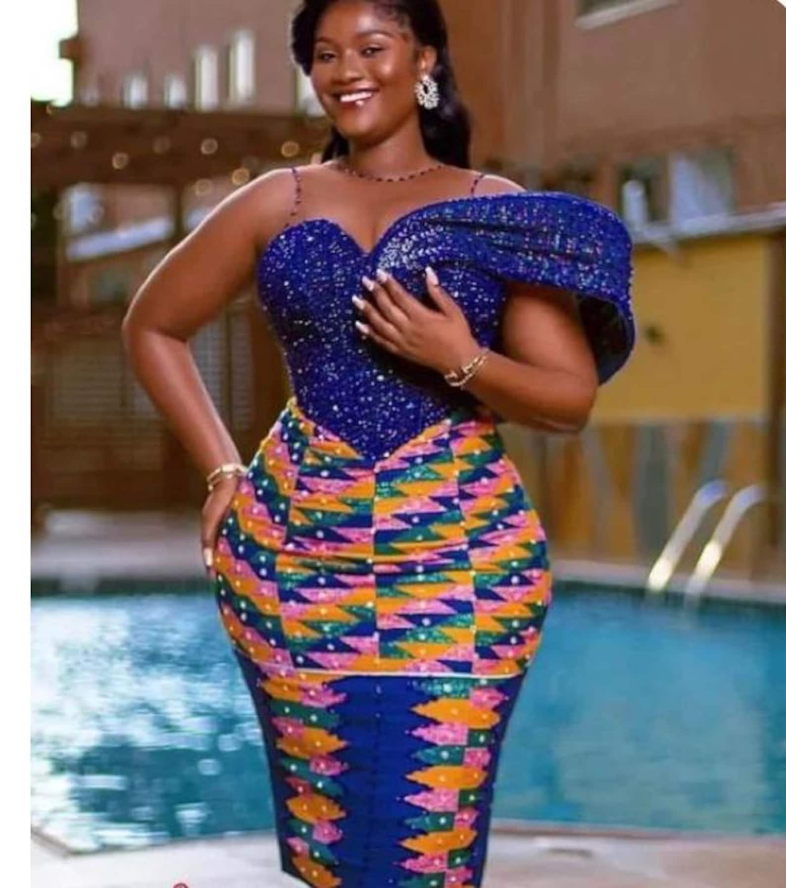 African Ankara Dress, Anniversary Dress Graduation Dress, African Women ...