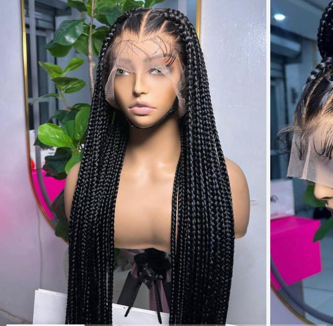 African Braided Wigs, Box Braids, Wedding Hair, Graduation Hair ...