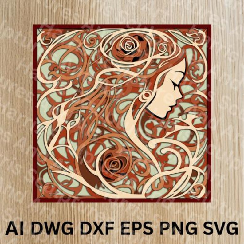 Woman Multilayer SVG | Laser Cut File | 3D Layer Cutting Design | Paper ...