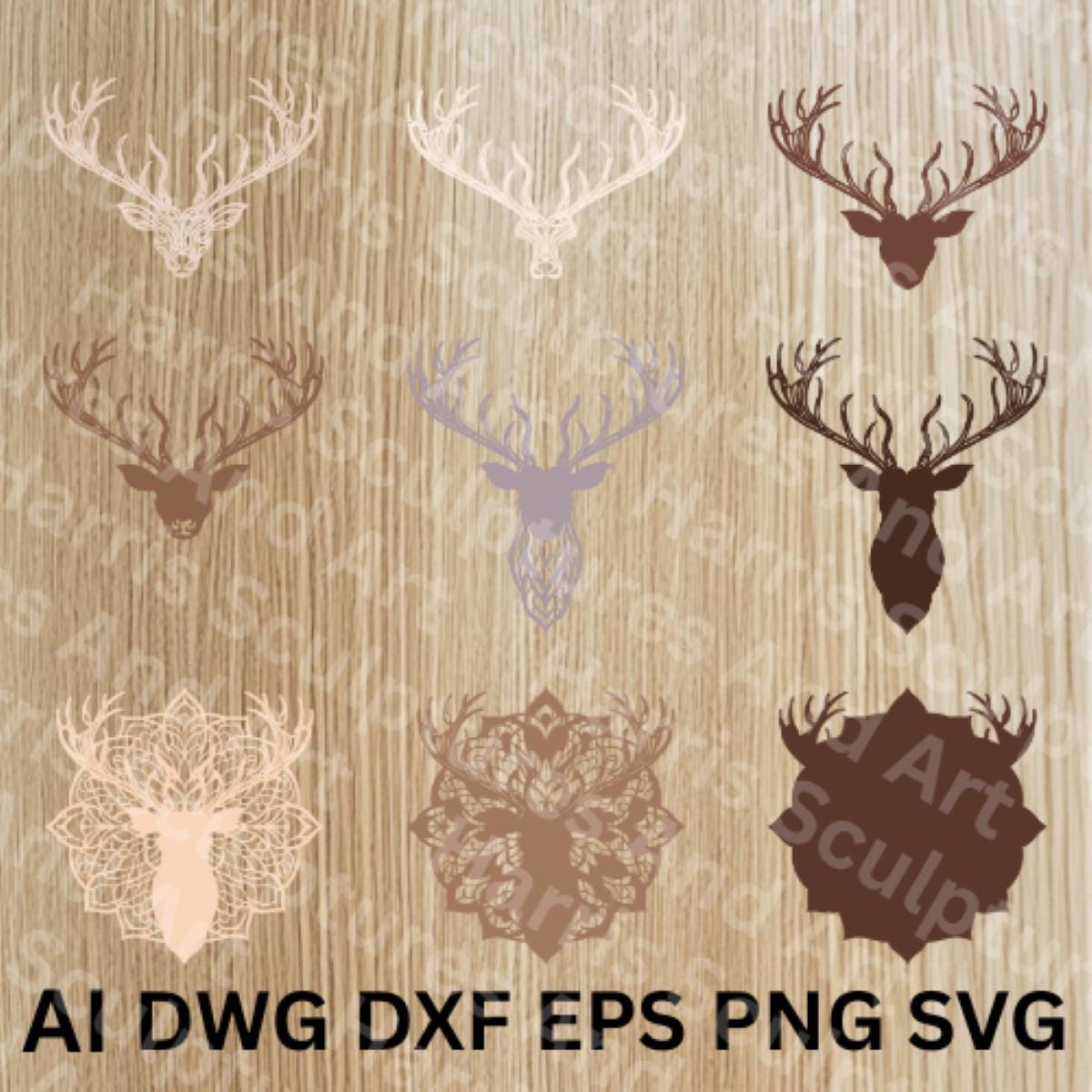 Stag Multilayer SVG | Deer Animal Laser Cut File | 3D Layer Cutting ...