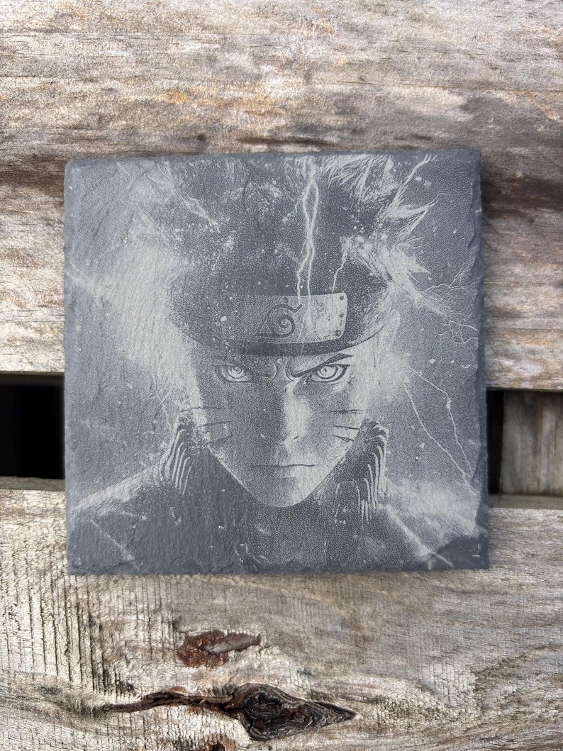 Double Exposure PNG | Anime Laser Engraving File | Slate Coasters ...