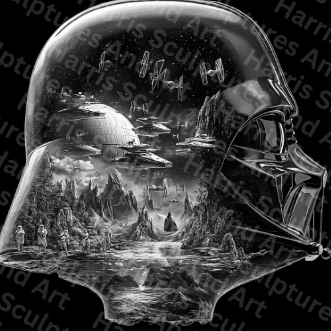 PNG Design | Star Wars Laser Engraving File | Double Exposure | Slate ...