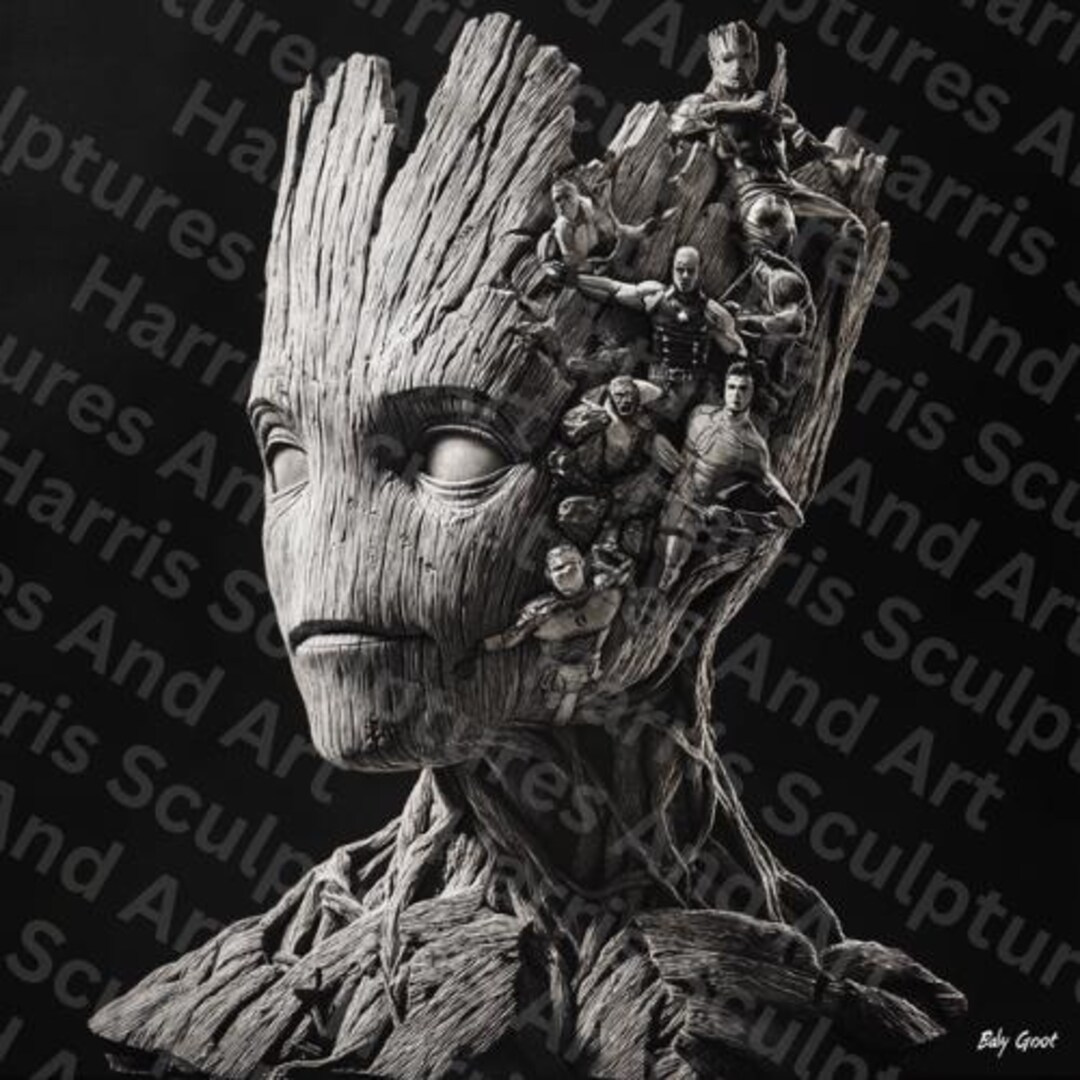 Double Exposure PNG | Marvel Universe Laser Engraving File | Slate Coasters | Downloadable and ...