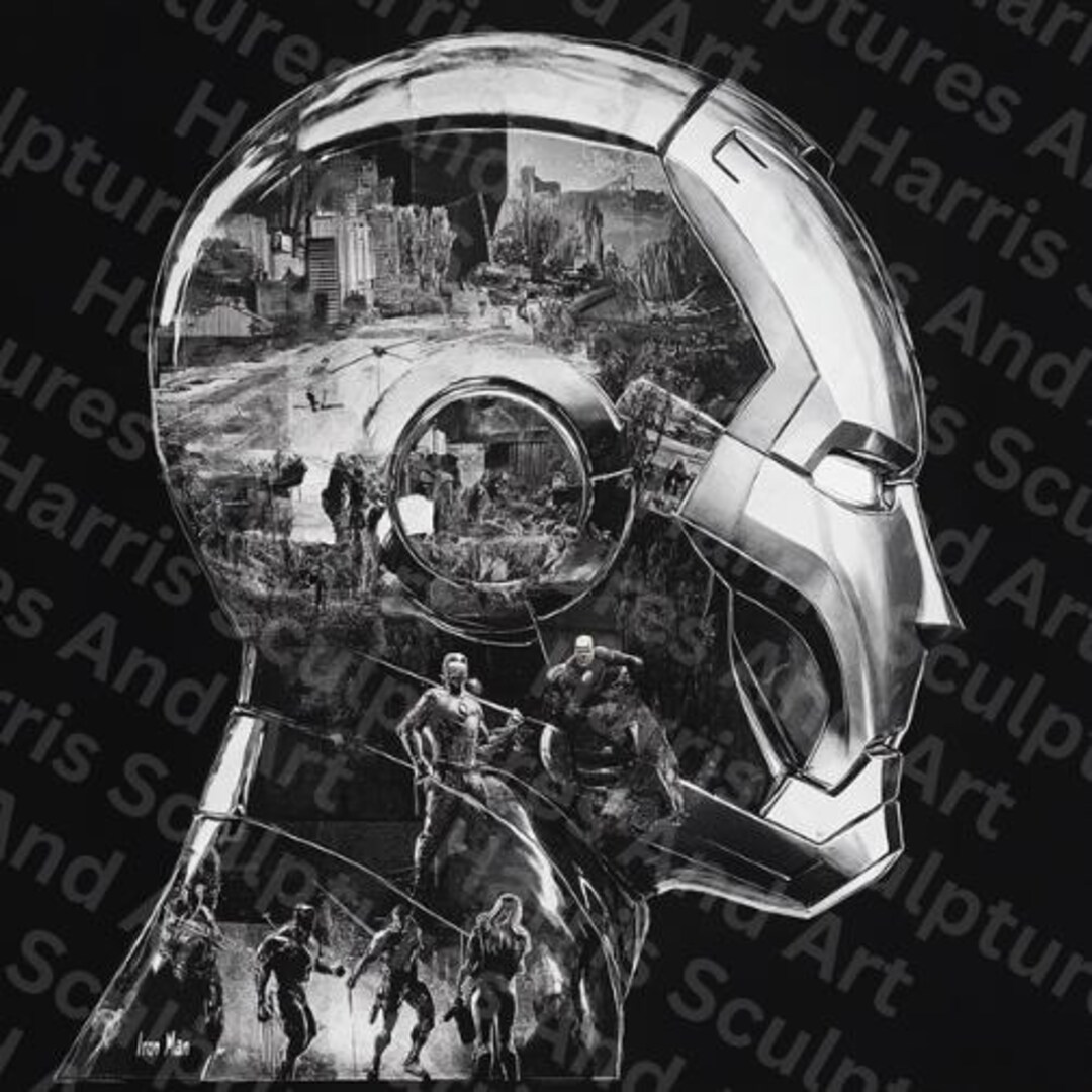 Double Exposure PNG | Marvel Universe Laser Engraving File | Slate Coasters | Downloadable and ...