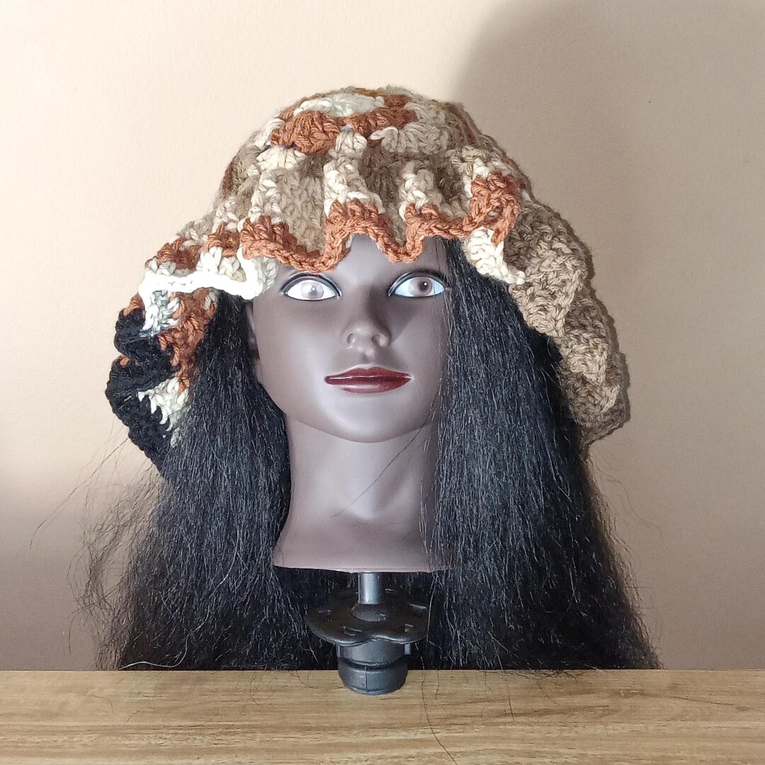 Handmade Granny Square Ruffle Hat Fun and Cozy - Etsy