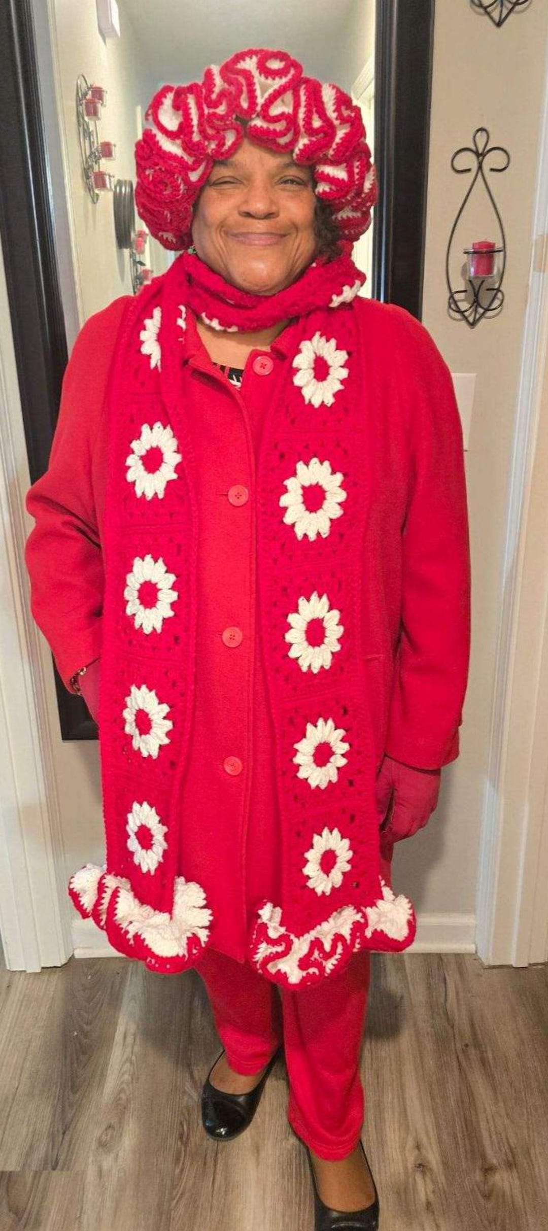 Handmade Granny Square Crochet Scarf & Hat Set | Choose Your Style ...