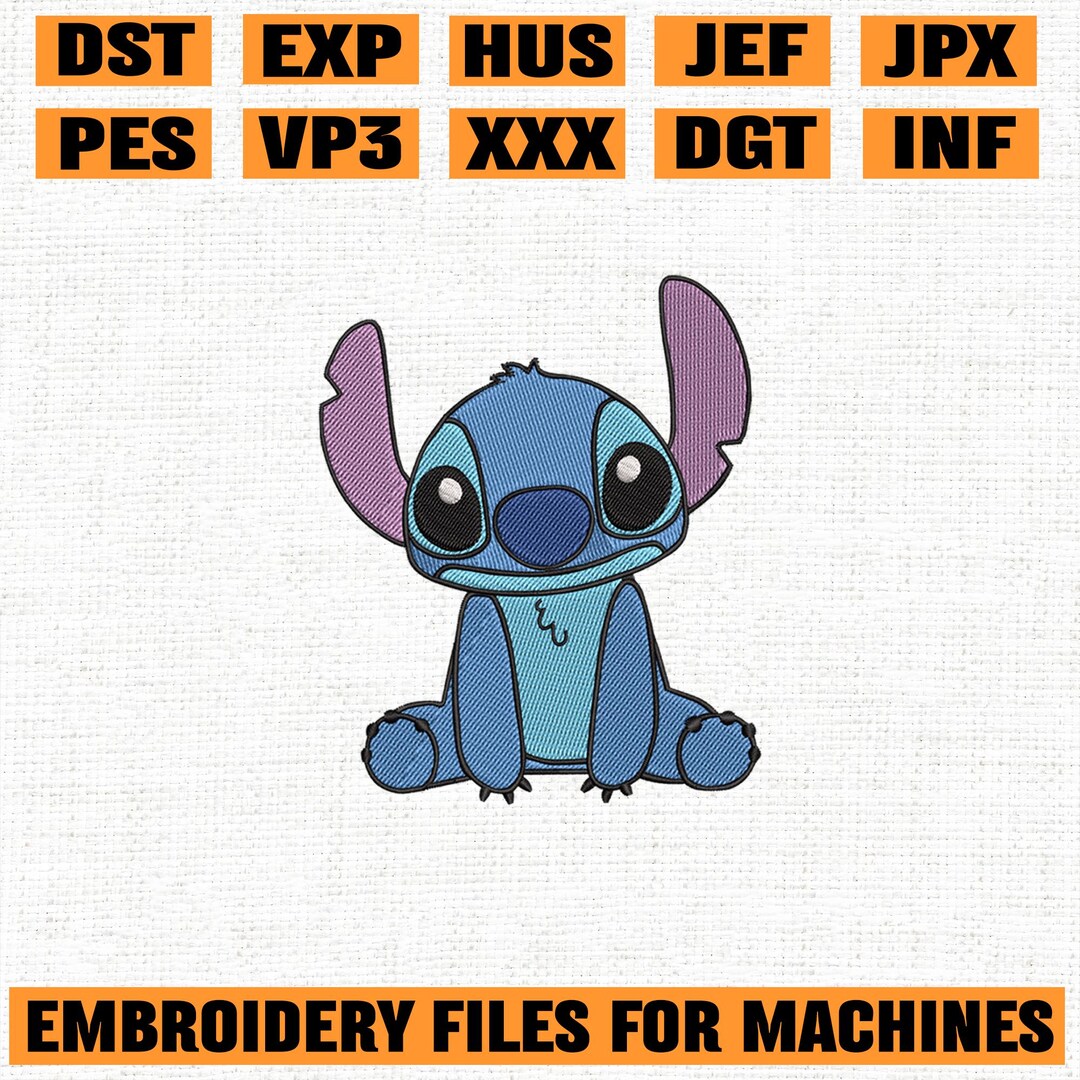 Stitch Embroidery Design, Stitch Embroidery Machine File, Cute Stitch ...