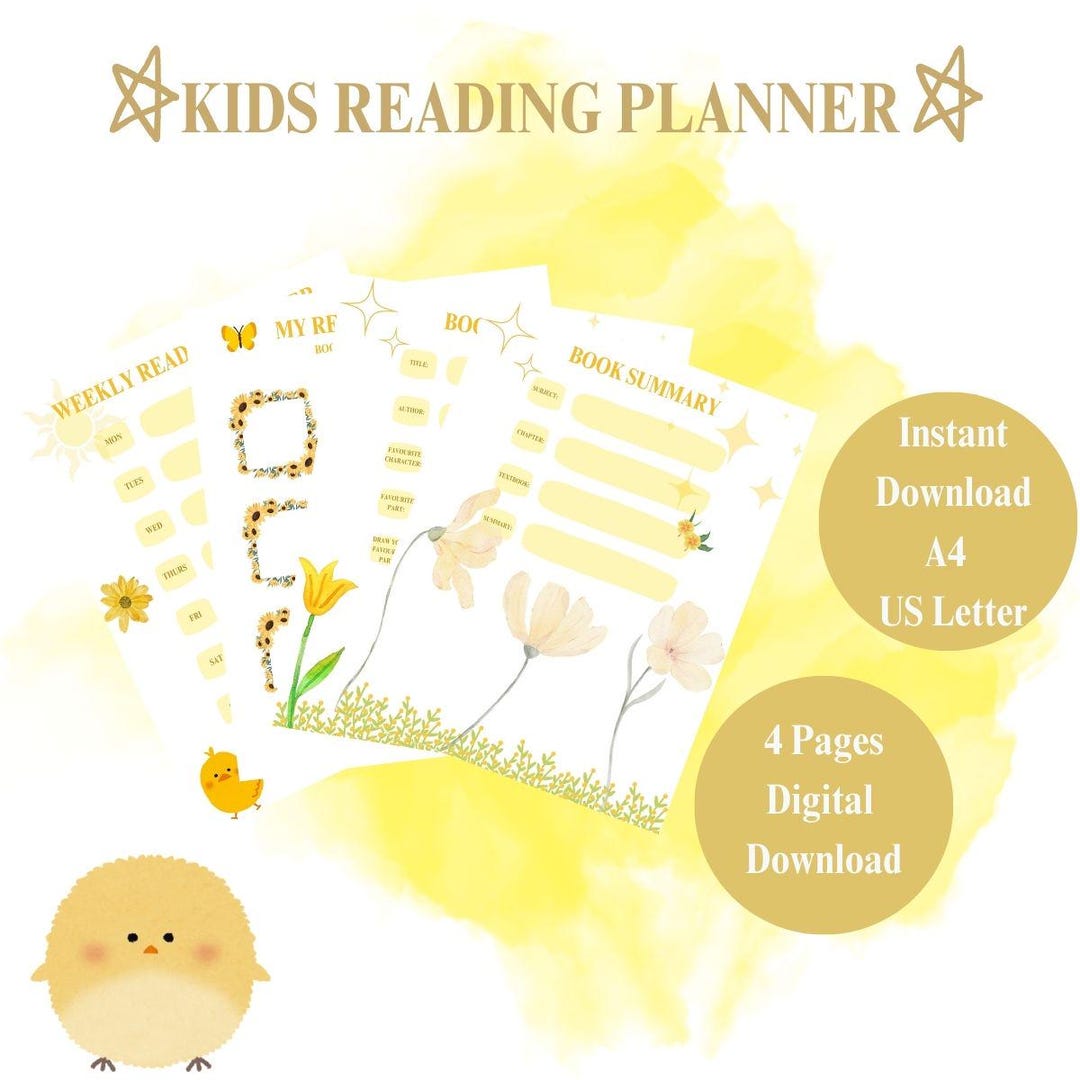Weekly Reading Planner Kids Reading Tracker Reading Challenge Reading ...