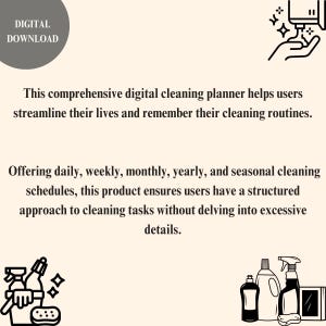 Daily Weekly Monthly, Yearly, Seasonal Bundle Deep Cleaning Chart ...