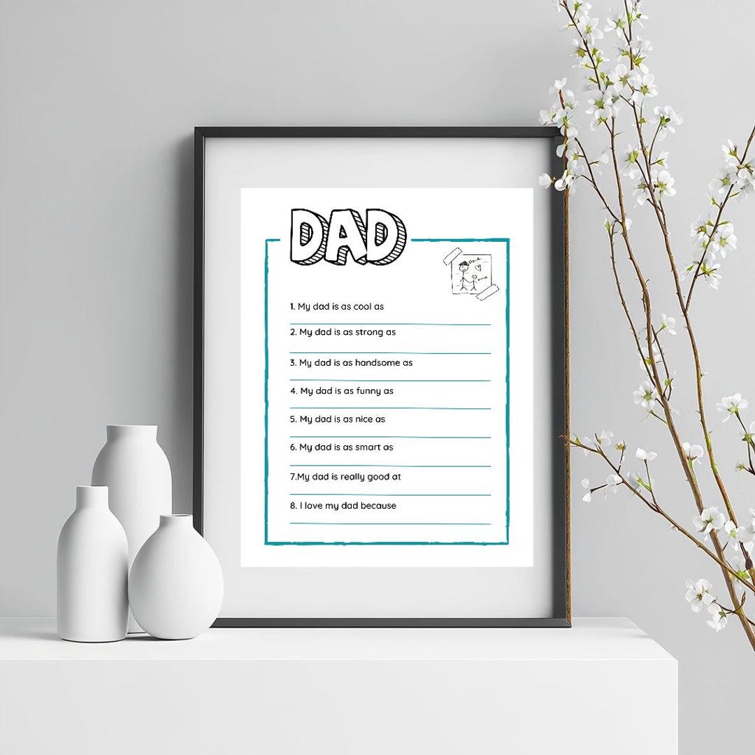 Father’s Day Printable Questionnaire – Instant Download | for Dad ...