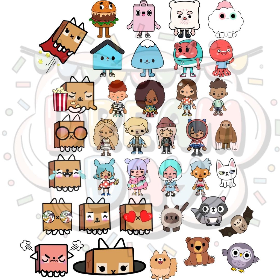Toca Boca World Digital Kit – Fanmade Cliparts PNG/PDF for Creative ...